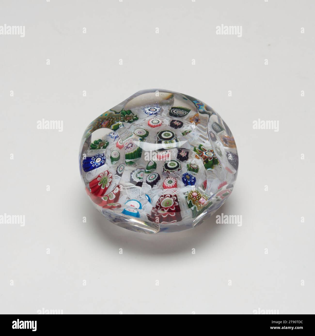 Paperweight, c. 1850-1875, Clichy Glass Works, 2 1/4 x 3 1/8 x 3 1/8 in ...