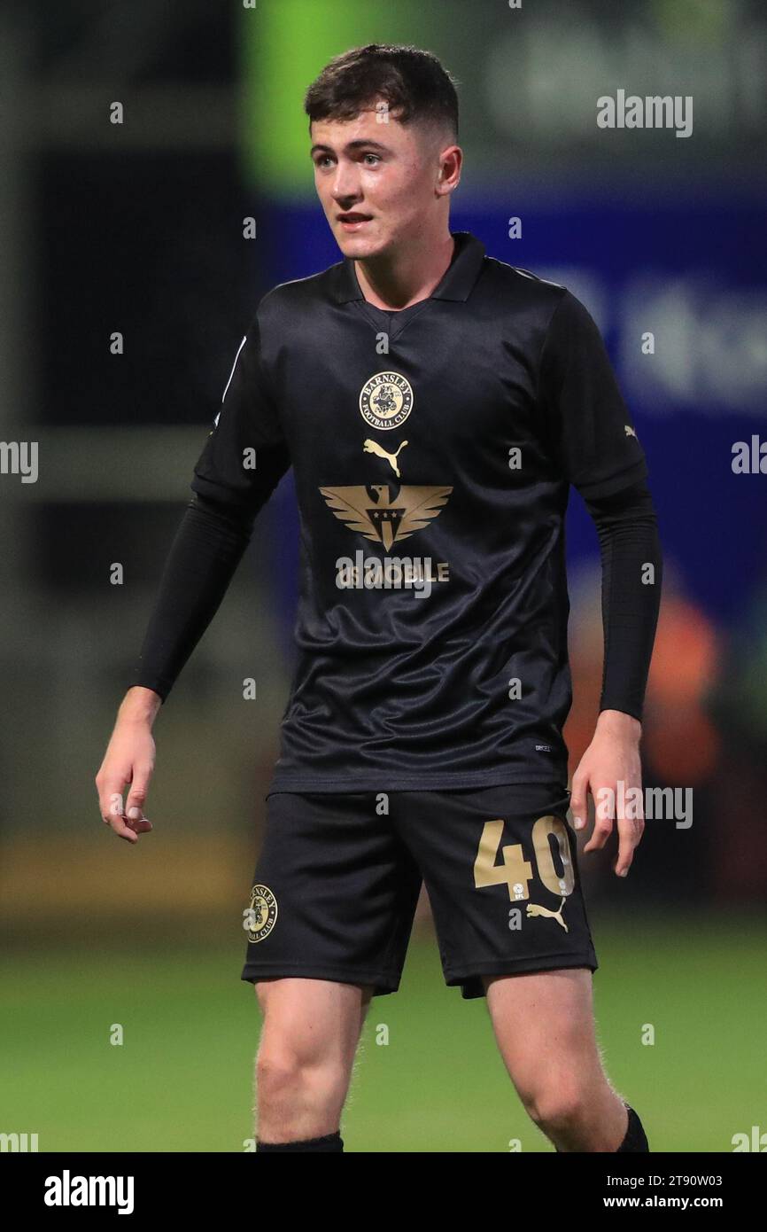 Aaron Atkinson #40 of Barnsley during the Bristol Street Motors Trophy ...