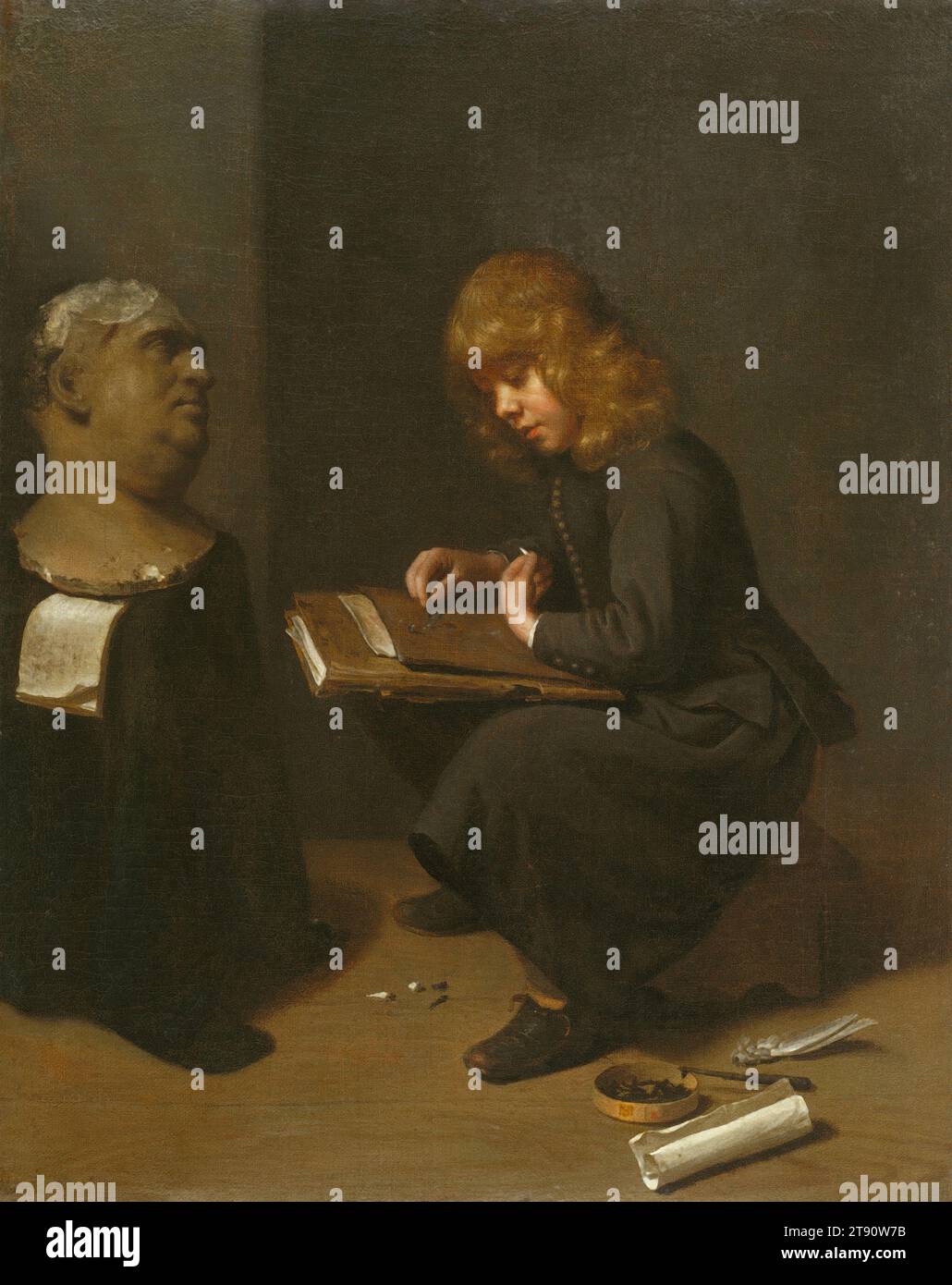 Boy Drawing before the Bust of a Roman Emperor, c. 1661, Michael ...