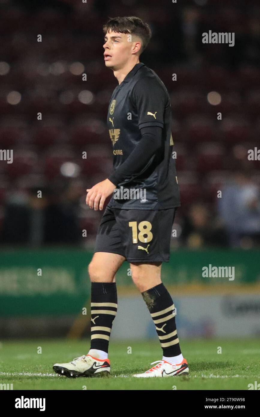 Bradford, UK. 22nd Nov, 2023. Joe Ackroyd #18 of Barnsley during the ...
