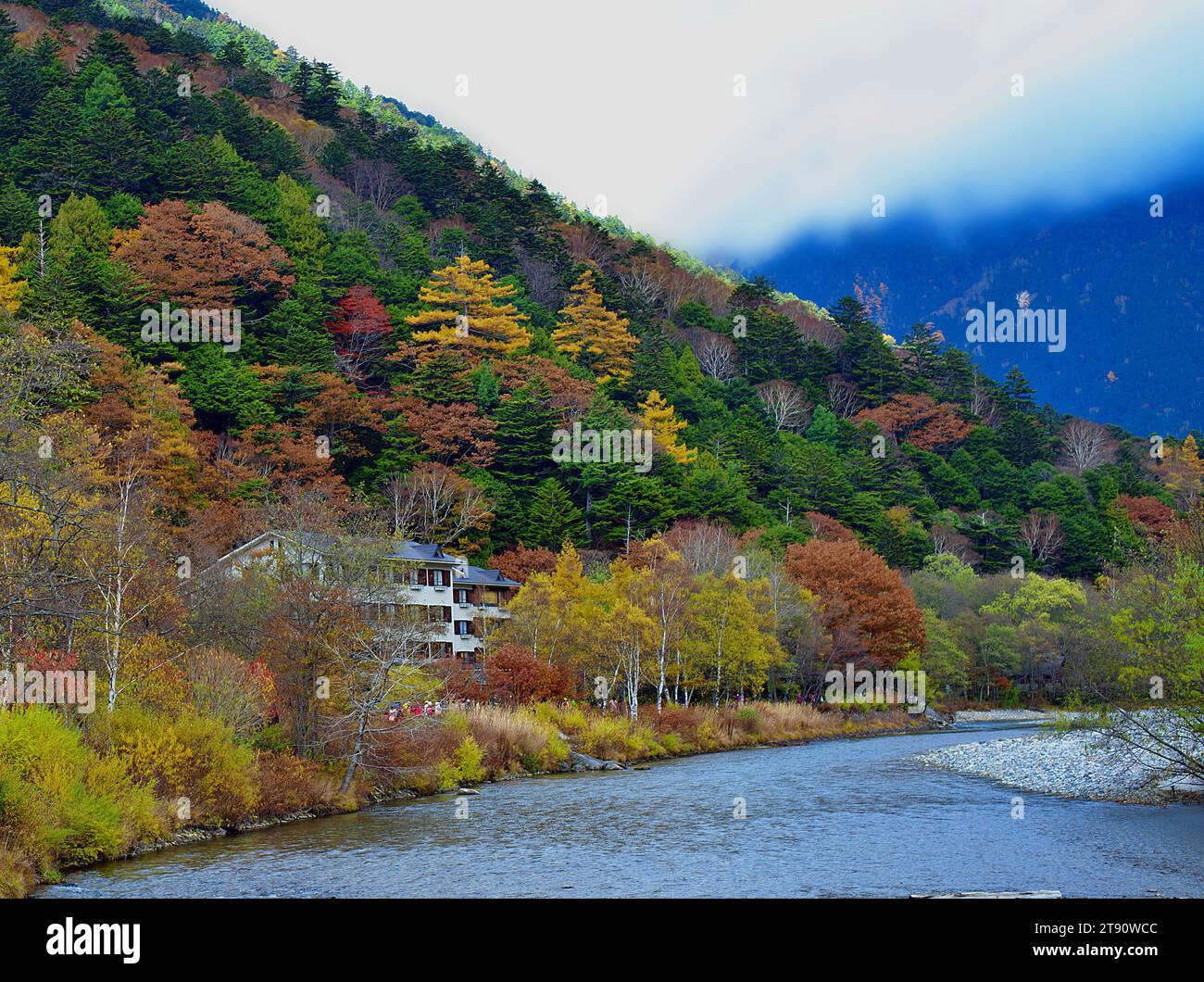 Collaboration scene of the Hodaka mountain ranges, the unidentify ...