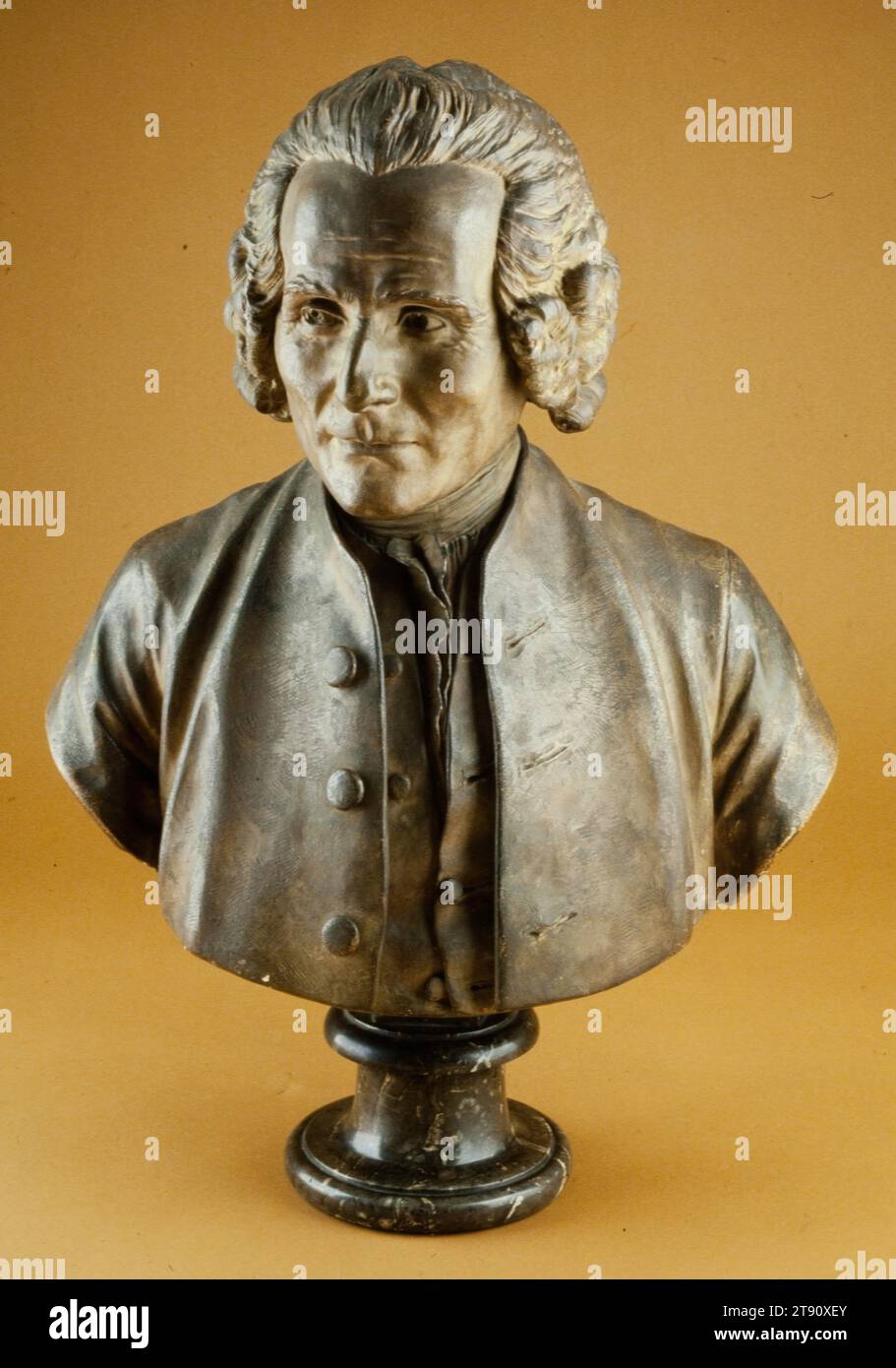 Portrait of Jean-Jacques Rousseau, 19th century, Jean-Antoine Houdon ...