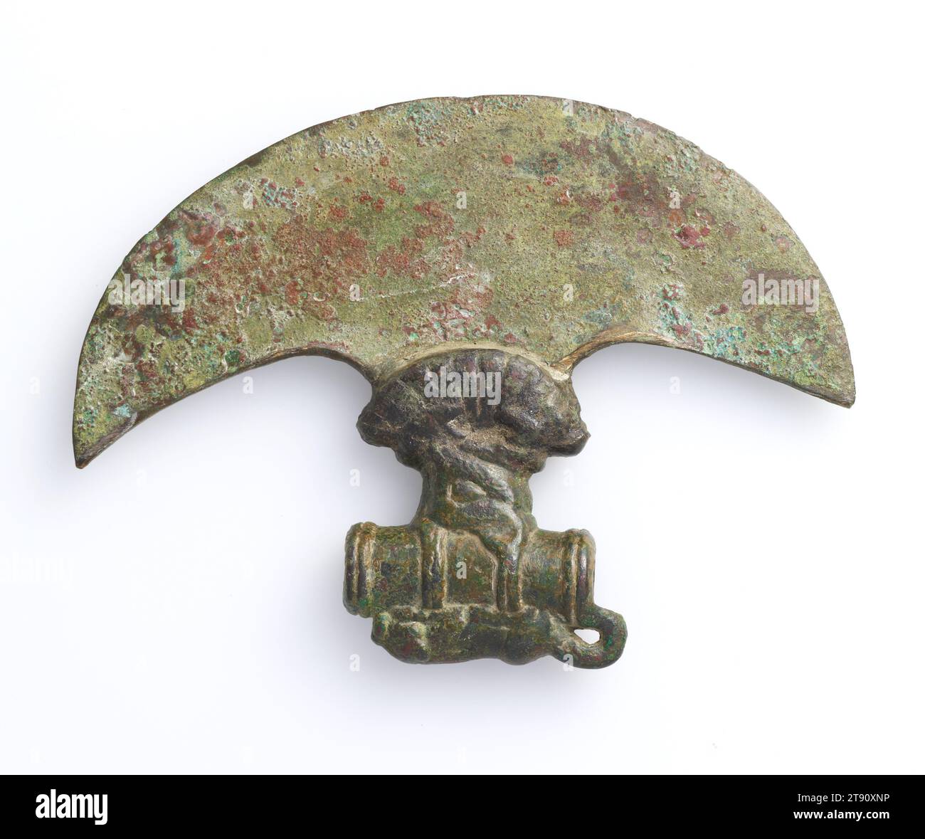 Axe head with crouching lion, 900-400 BCE, 6 3/4 in. (17.15 cm), Bronze ...