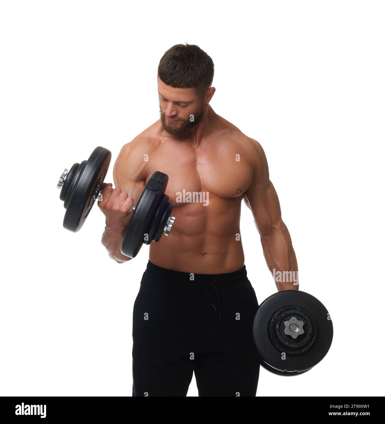Young male athlete exercising on Cut Out Stock Images & Pictures - Alamy