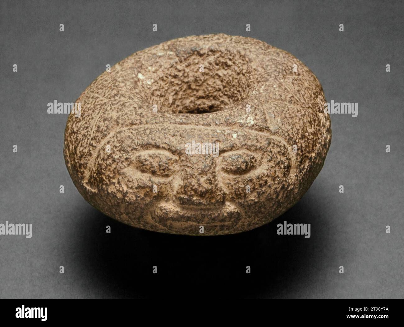 Ceremonial spindle whorl, 10th-15th century, 3 1/4 x 3 1/4 in. (8.3 x 8 ...