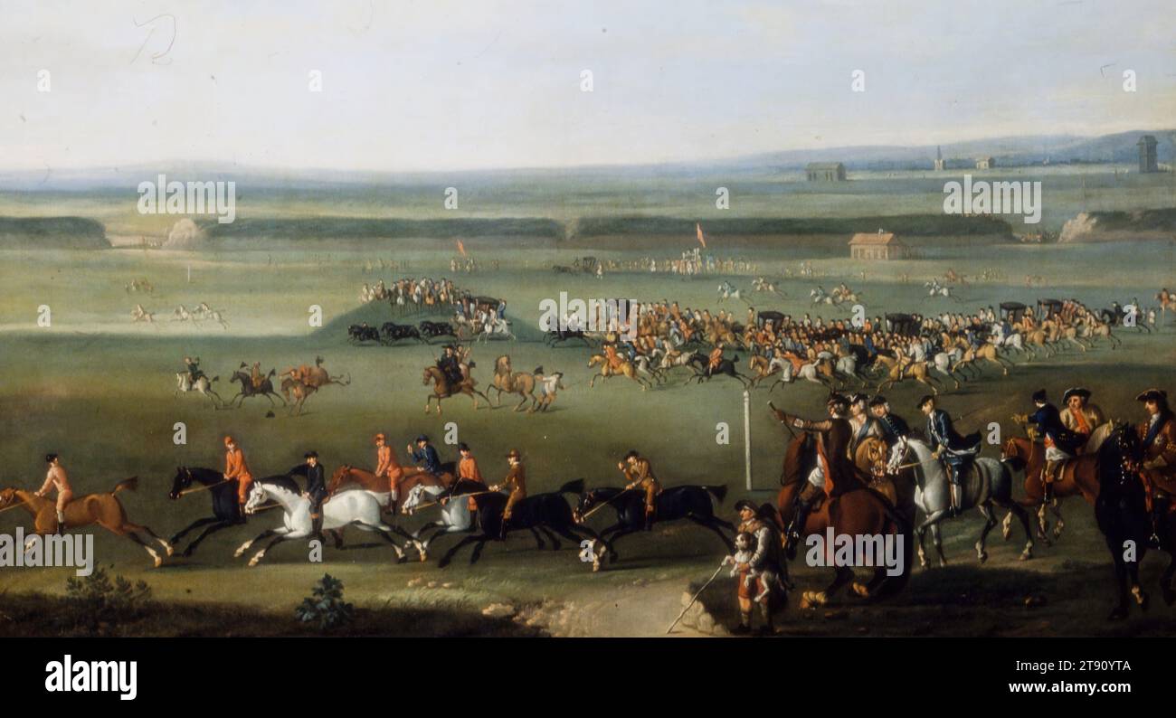 Racing Scene at Newmarket, 18th century, Circle of John Wootton, 1686 ...