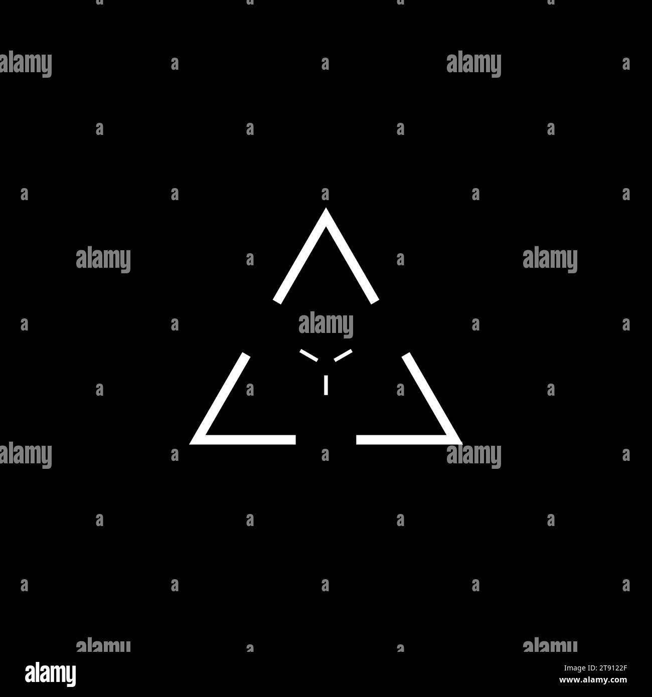 Cyberpunk style element, triangle design target Stock Vector Image ...