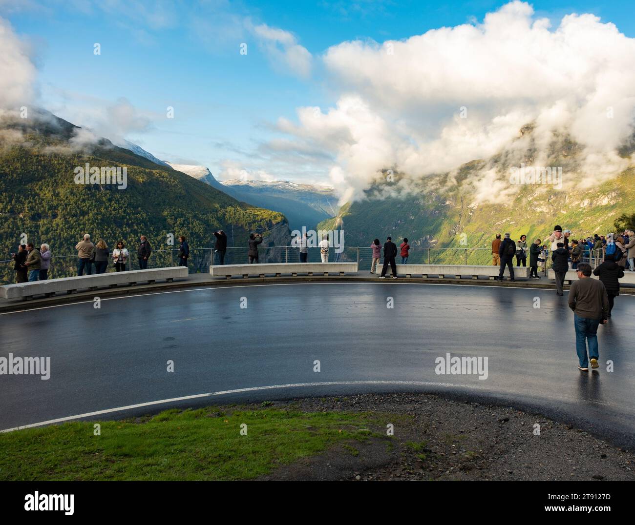 Lookout Point Above Geirangerfjorden Stock Photo - Alamy