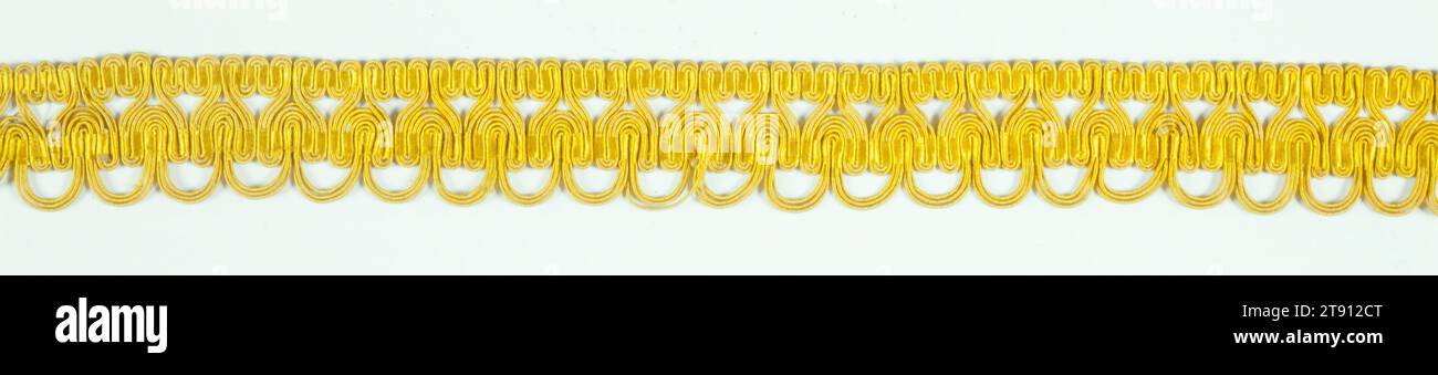 Trim, looped braid, 18th-19th century, 18 x 1 1/2 in. (45.72 x 3.81 cm ...
