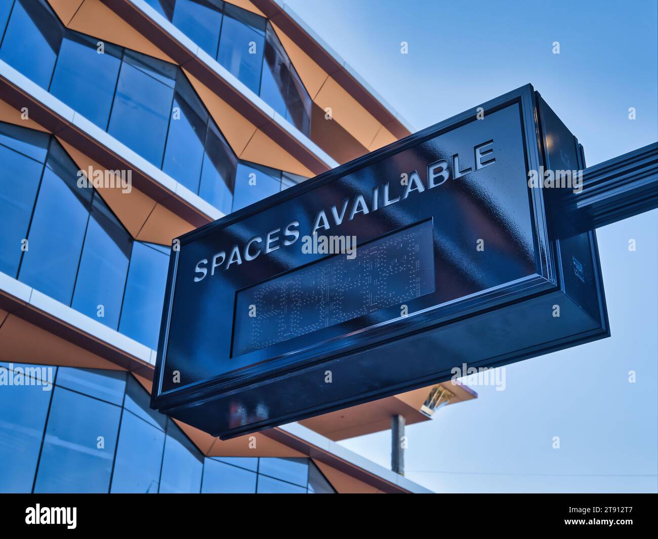 Parking spaces sign on blue sky background in Columbus Ohio USA 2023 ...