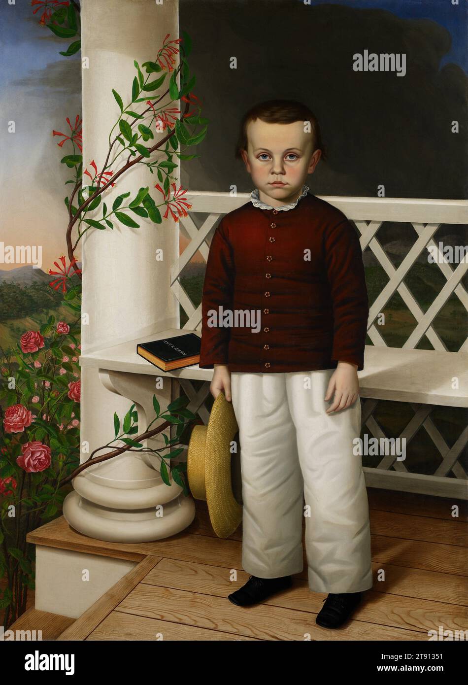 Portrait of a Boy, 1856, attributed to James B. Read, American, active 1859 - 1870, 48 1/4 x 35 ...