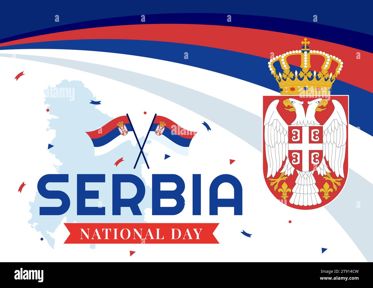Serbia belgrade serbian flag on Stock Vector Images - Alamy