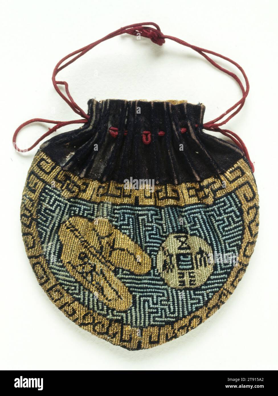 Drawstring Bag, 19th century, 3 3/4 x 3 5/8 in. (9.53 x 9.21 cm ...