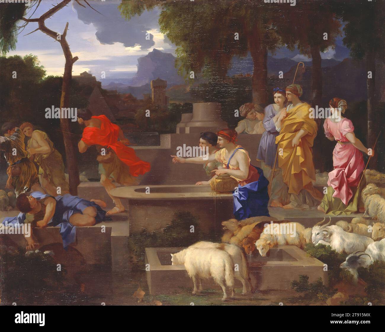 Moses Defending the Daughters of Jethro, 17th century, Sébastien ...