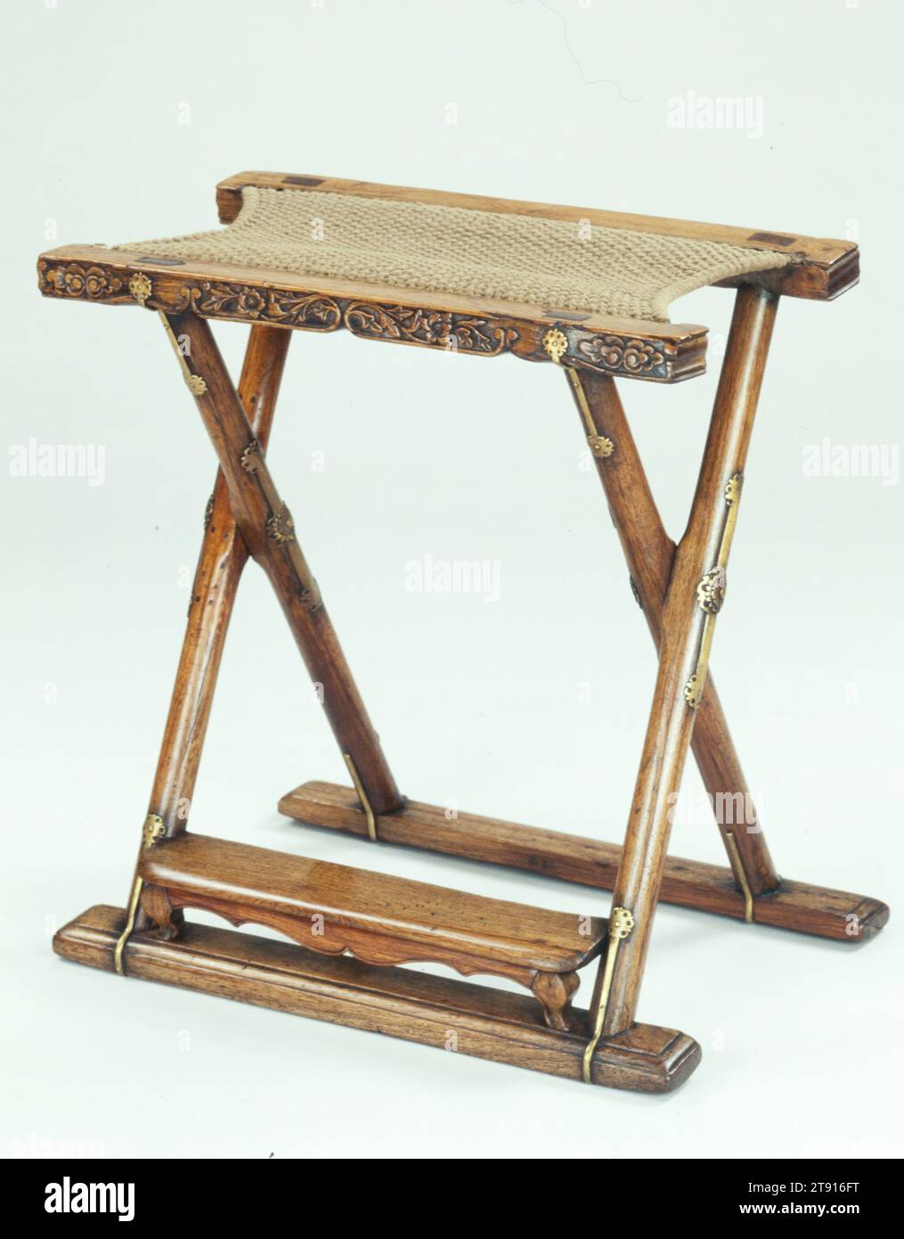 Folding Stool, 16th-17th century, 18 5/16 x 18 1/8 x 9 3/8in. (46.5 x ...