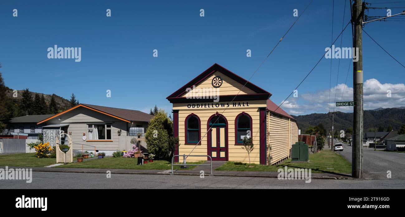 Trip round the South Island of New Zealand. Pictured is Reefton a small ...