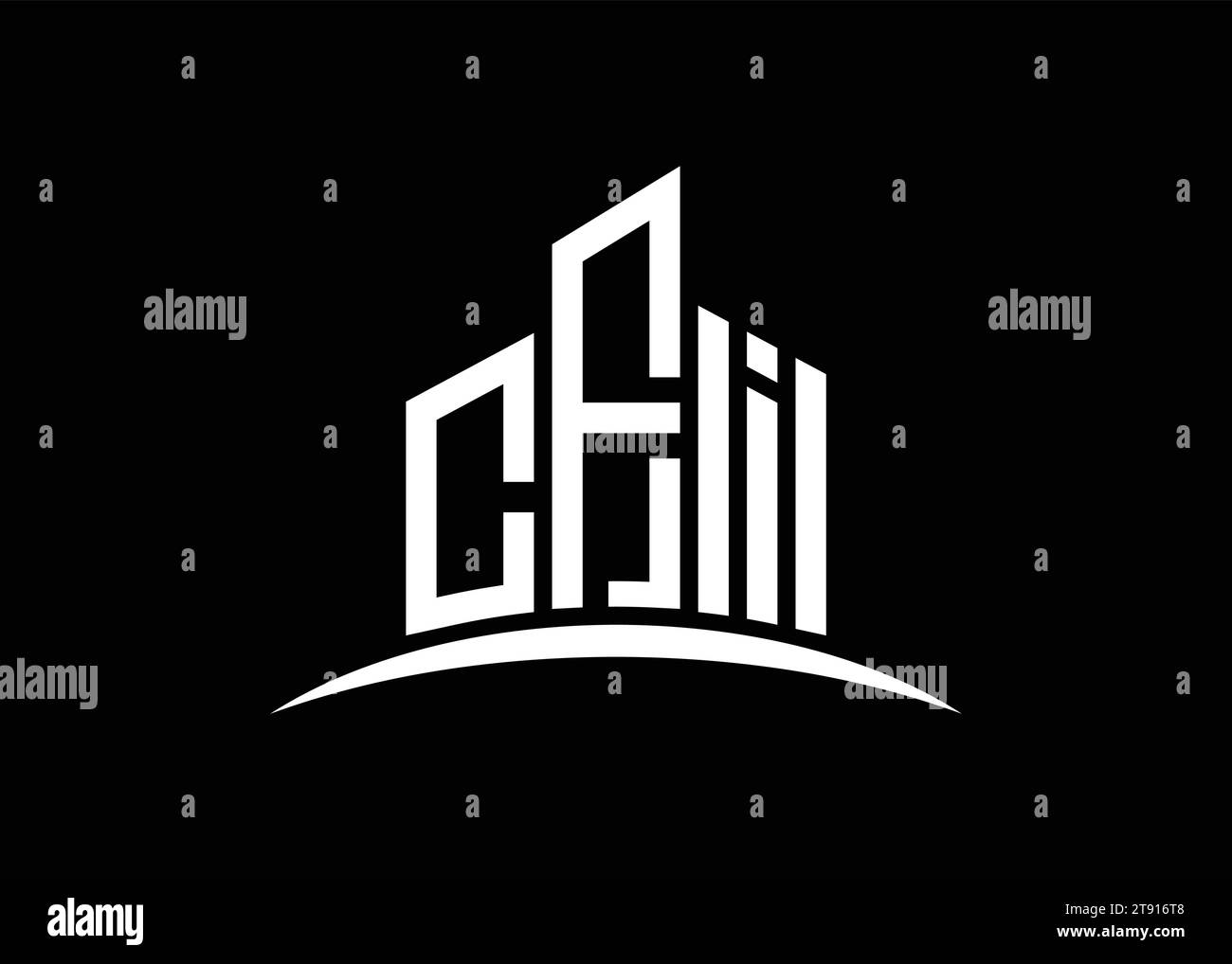 Letter Cfi Building Vector Monogram Logo Design Template Building Shape Cfi Logo Stock Vector