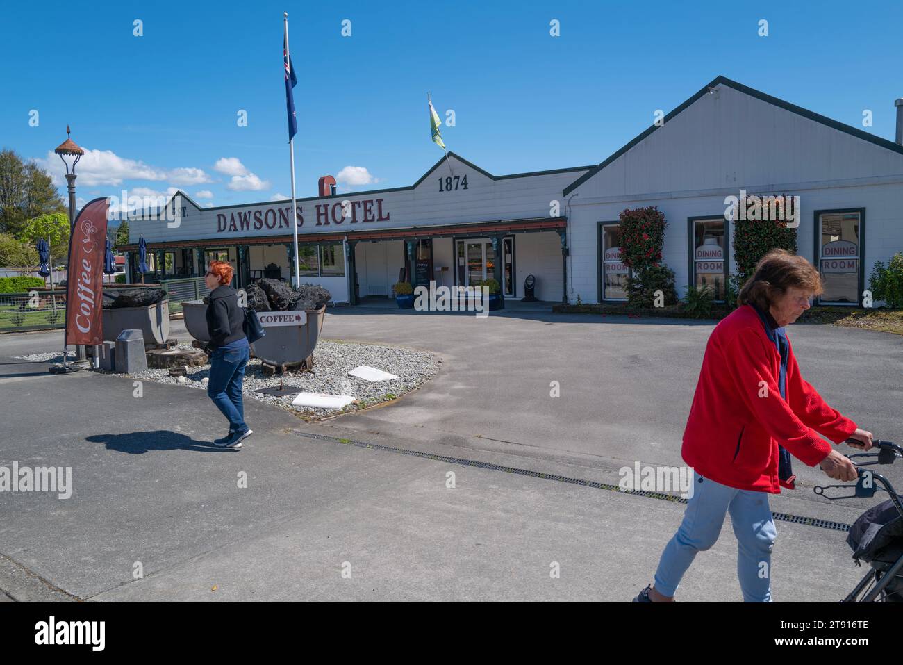 Trip round the South Island of New Zealand. Pictured is Reefton a small ...