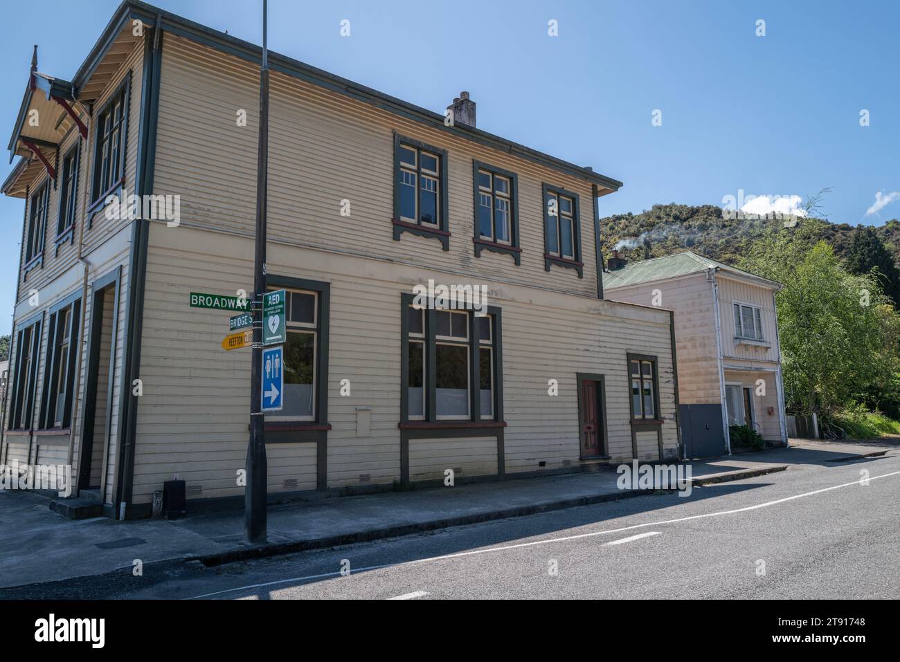 Trip round the South Island of New Zealand. Pictured is Reefton a small ...