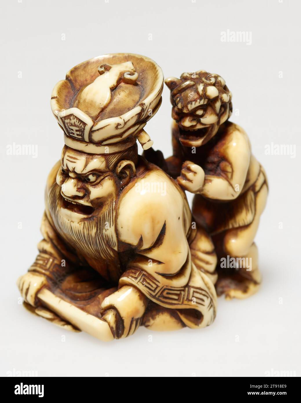 Demon massaging the King of Hell, early 19th century, Unknown Japanese ...