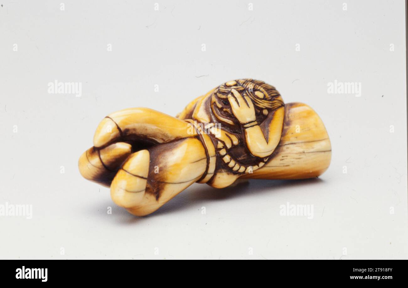 Small demon crying over the severed arm of the Rashomon demon, 19th ...