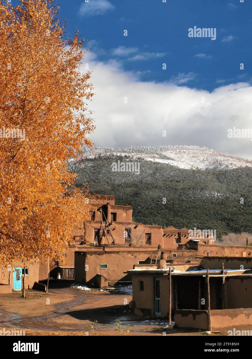 Autumn at Taos Pueblo New Mexico Stock Photo - Alamy