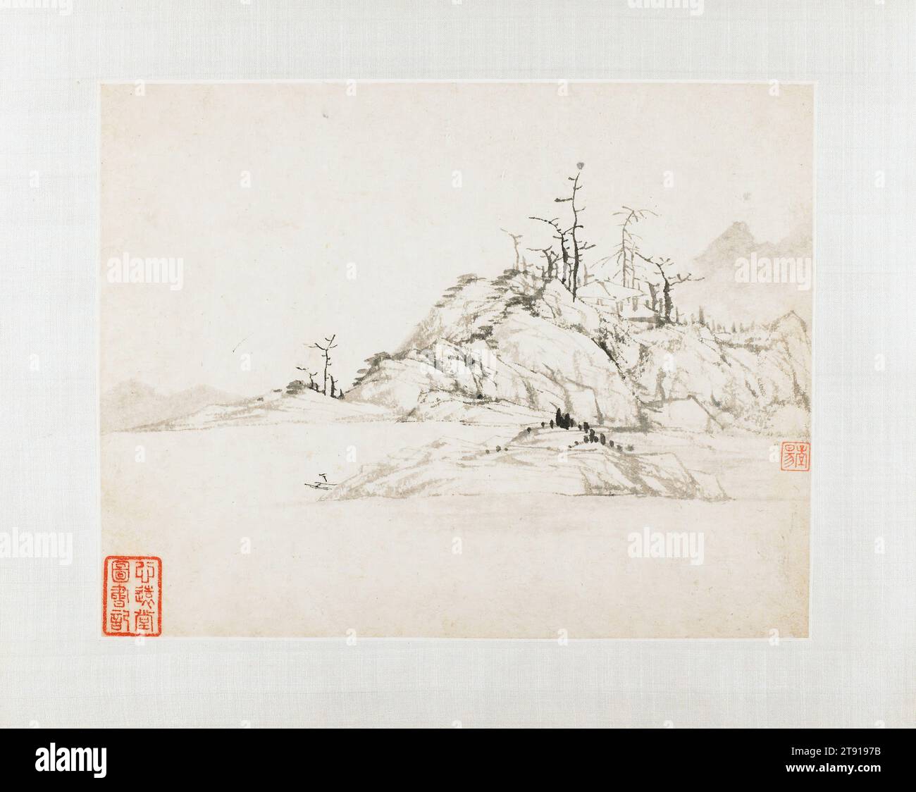 Landscape in the Manner of Ni Zan, early 17th century, Cheng Jiasui ...
