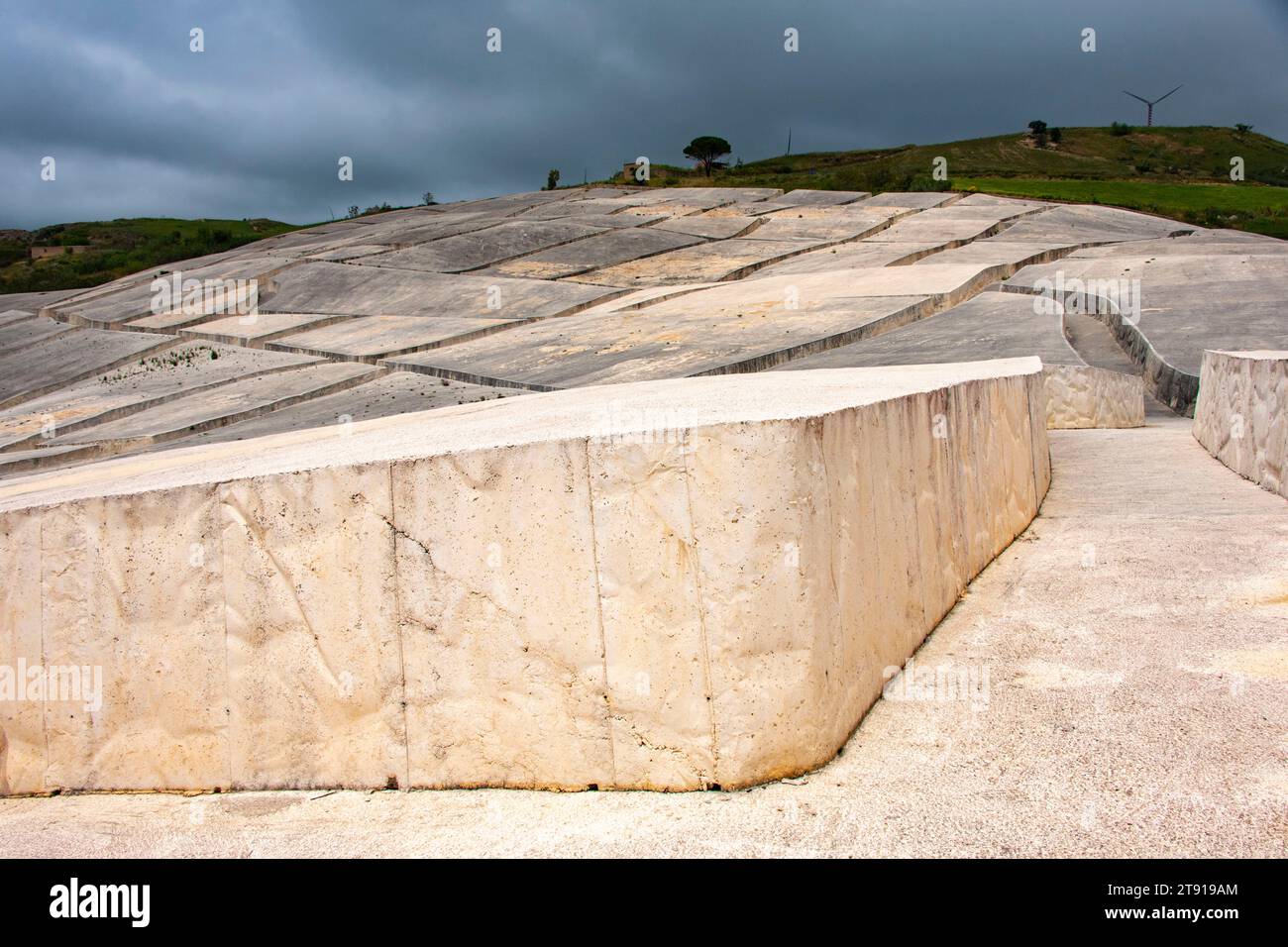 Cretto Burri Concrete Field - Sicily - Italy Stock Photo - Alamy