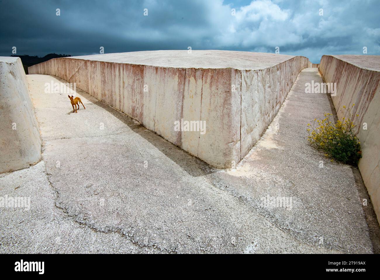Cretto Burri Concrete Field - Sicily - Italy Stock Photo - Alamy