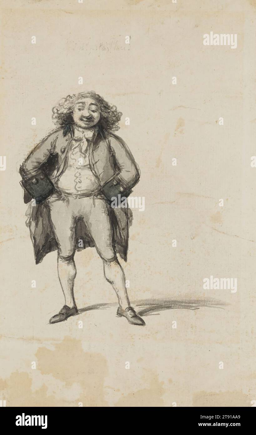 Caricature of George Michael Moser (?), 18th century, Sir Nathaniel ...