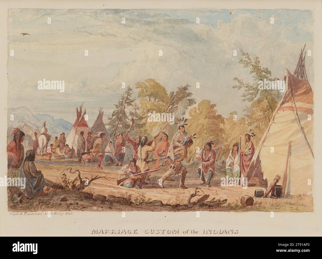 Marriage Custom of the Indians, 1849-1855, Seth Eastman, American, 1808 ...