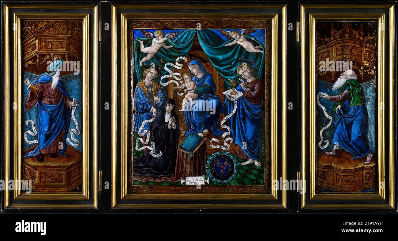 Triptych with the Madonna and Child, saints, and prophets, 1538, Pierre Reymond, French (Limoges ...