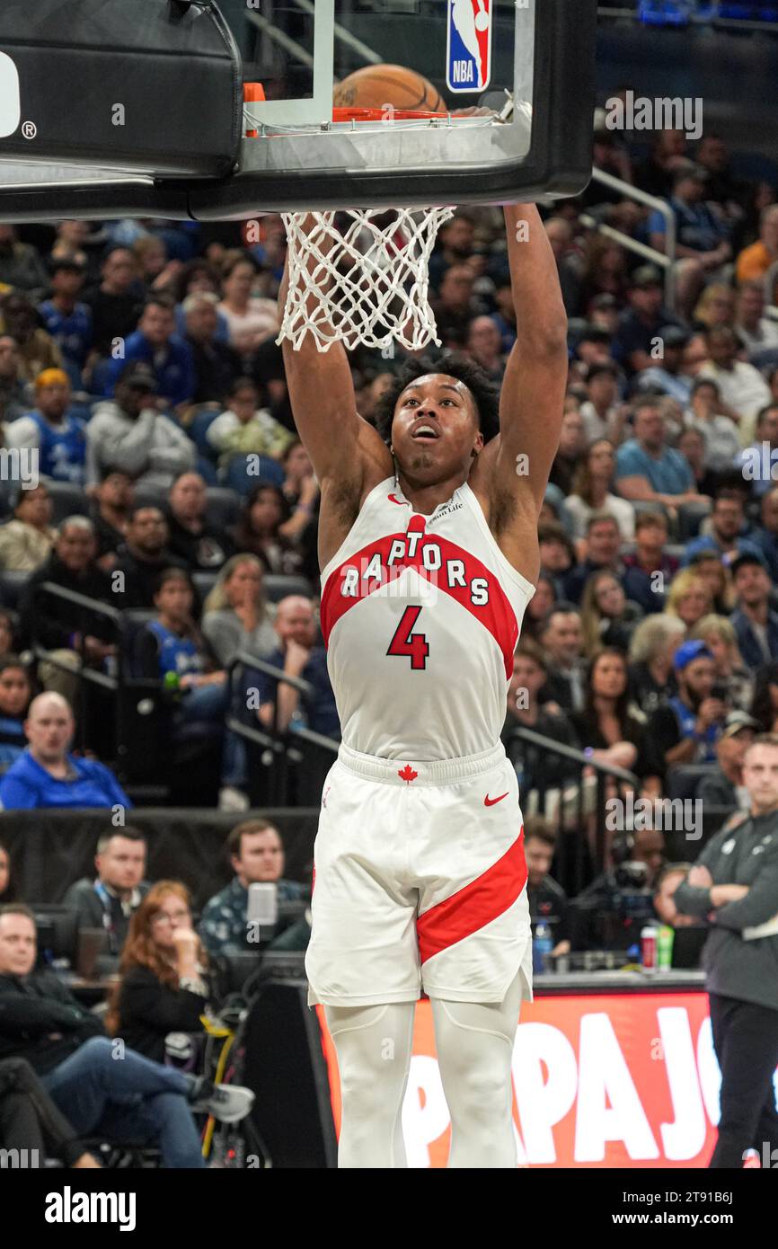 Orlando, Florida, USA, November 21, 2023, Toronto Raptors Guard Scottie ...
