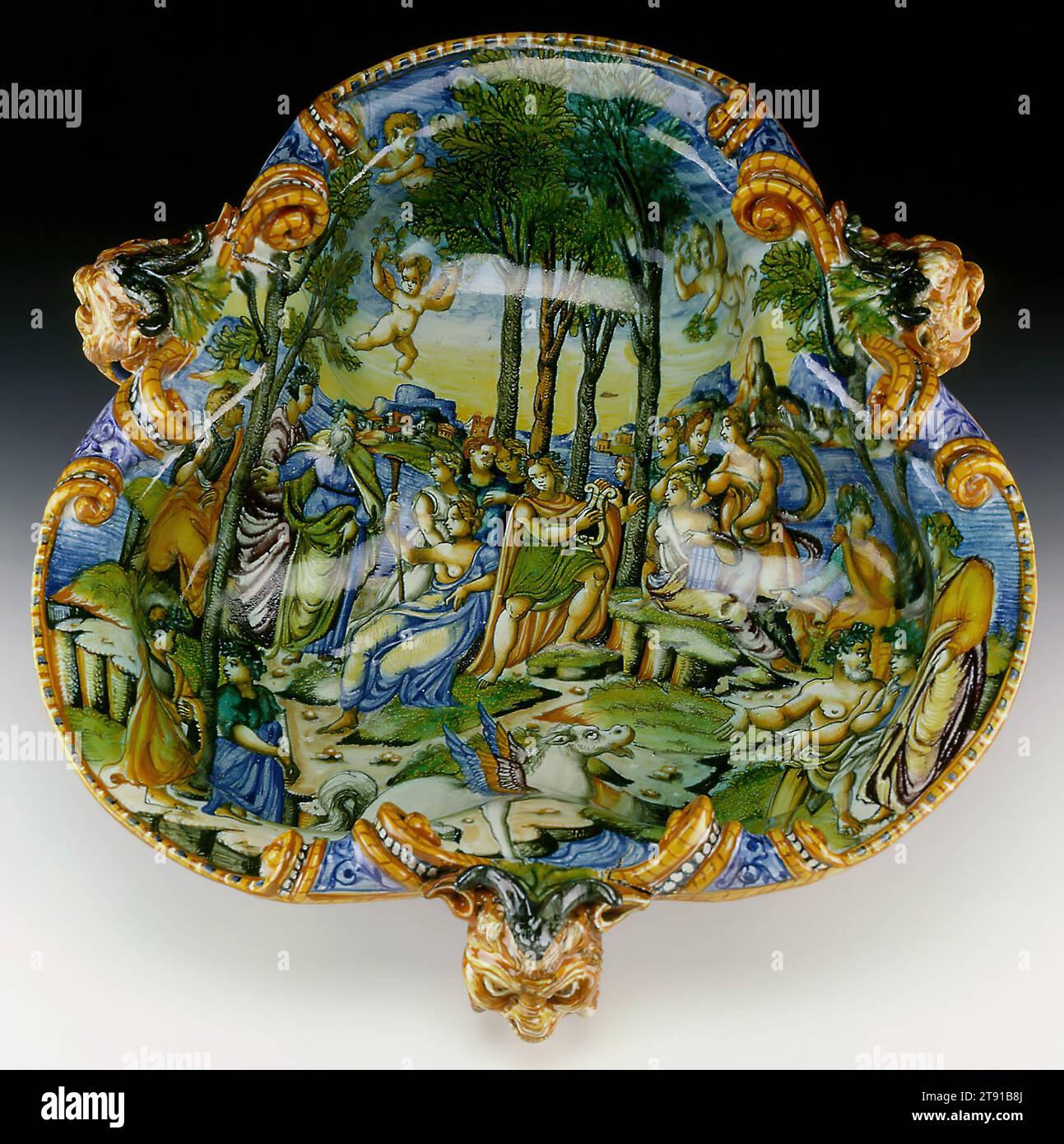 Basin with Apollo and the Muses, c. 1575-1600, Workshop of Orazio ...