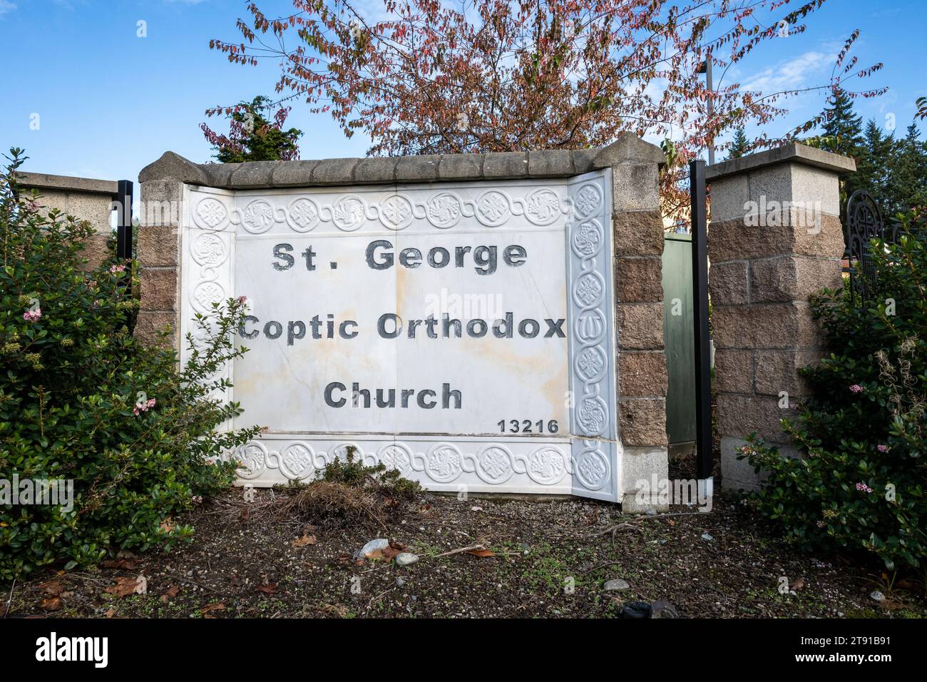 KIRKLAND, WASHINGTON – OCT 26, 2023: St. George Coptic Orthodox Church ...