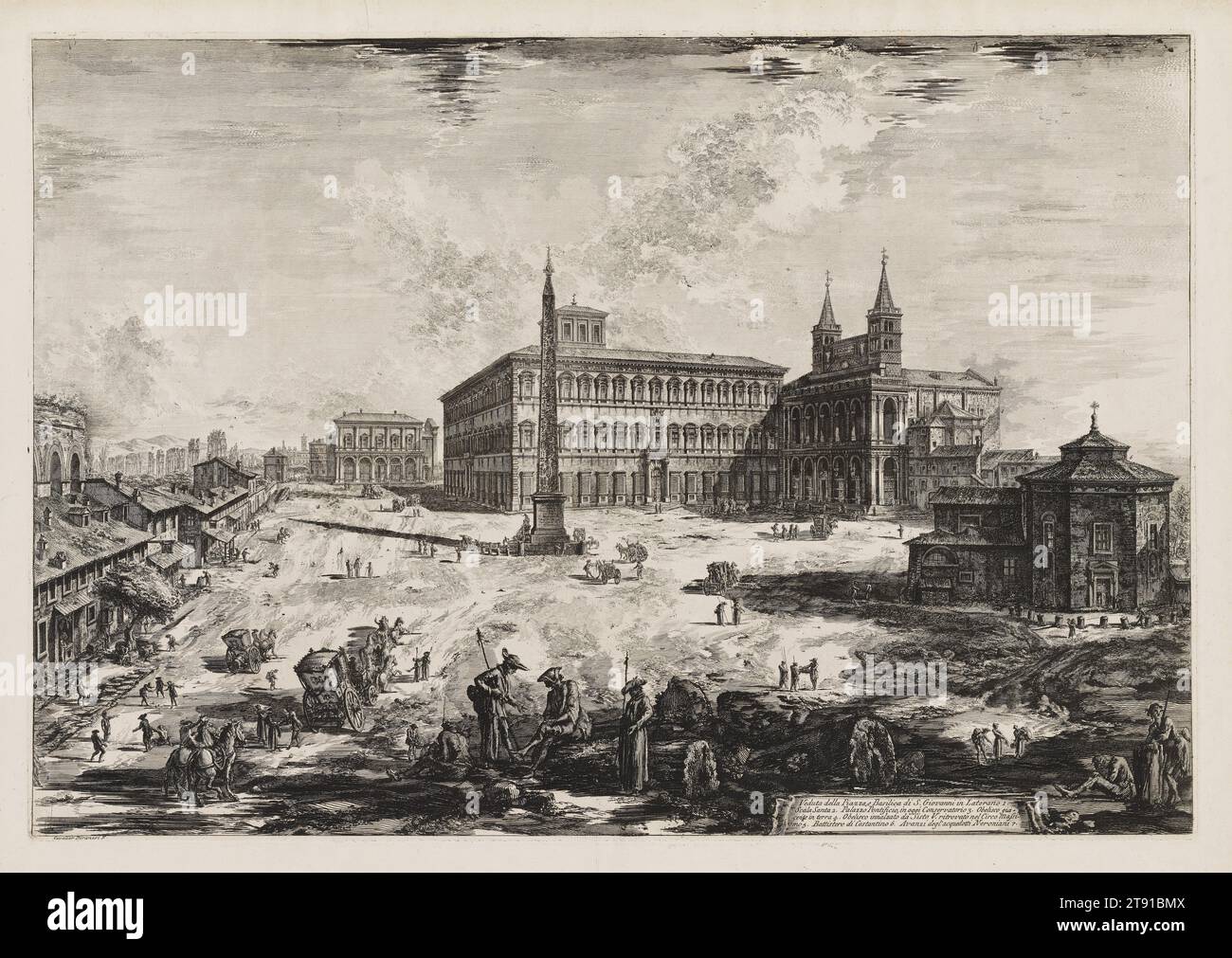 View of the Piazza and Basilica of St. John Lateran, 1775, Giovanni ...