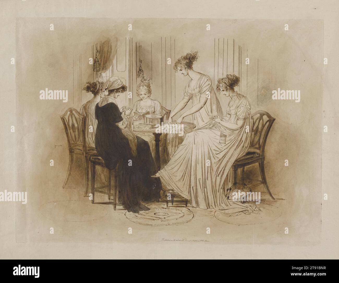The Sewing Circle, 1804, Henry Moses; Engraver: Henry Moses; Publisher ...