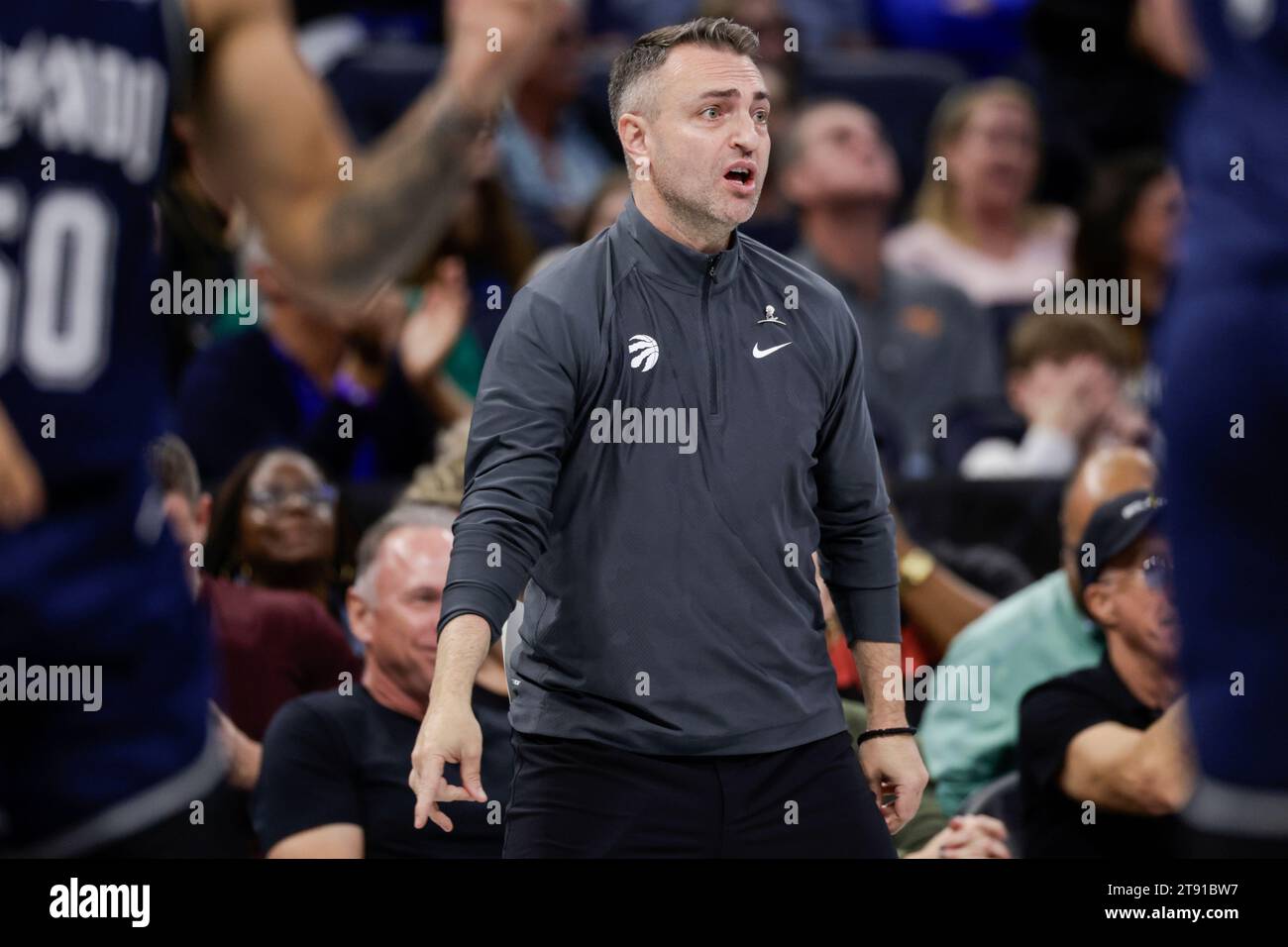 Toronto Raptors coach Darko Rajakovic watches the team play against the ...