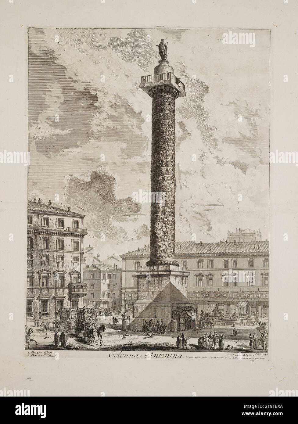 Colonna Antonina (Column of Marcus Aurelius), 1758, Giovanni Battista ...