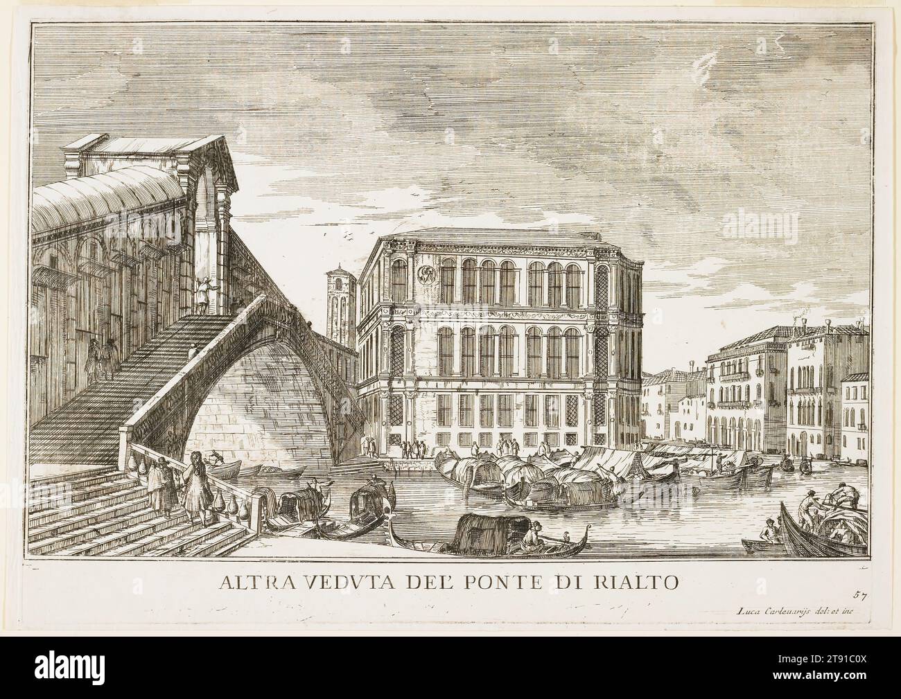 View of the Rialto Bridge, plate from 'The Buildings and Views of ...