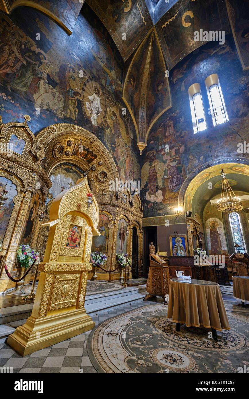 Interior of St. Nicholas Russian Church, Biserica Sfântul Nicolae ...