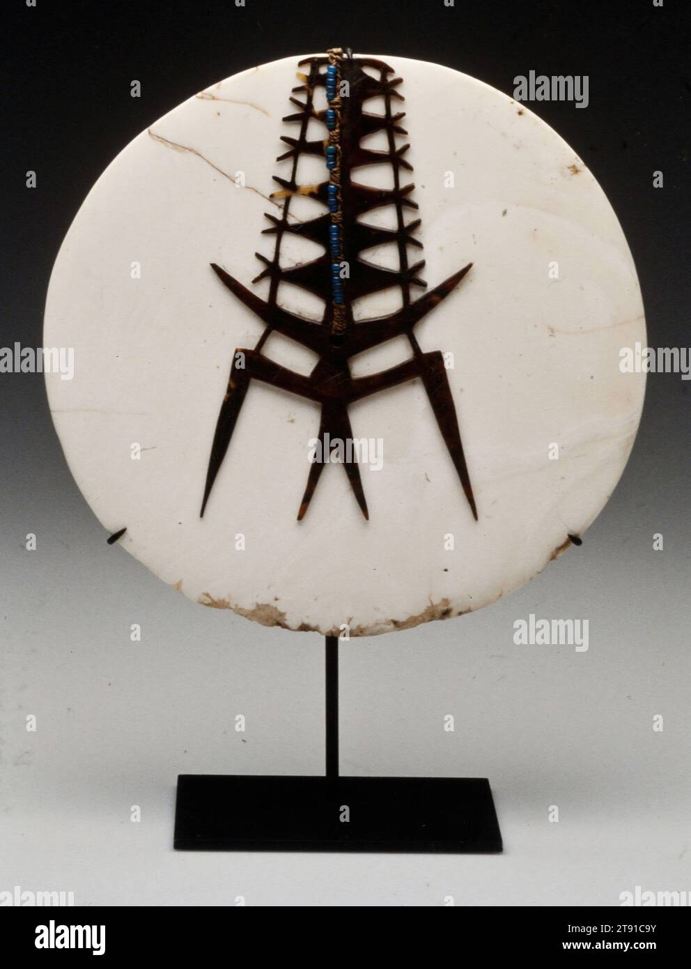 Kapkap, 19th century, 7 1/2 in. (19.05 cm), Tortoise shell, glass beads ...