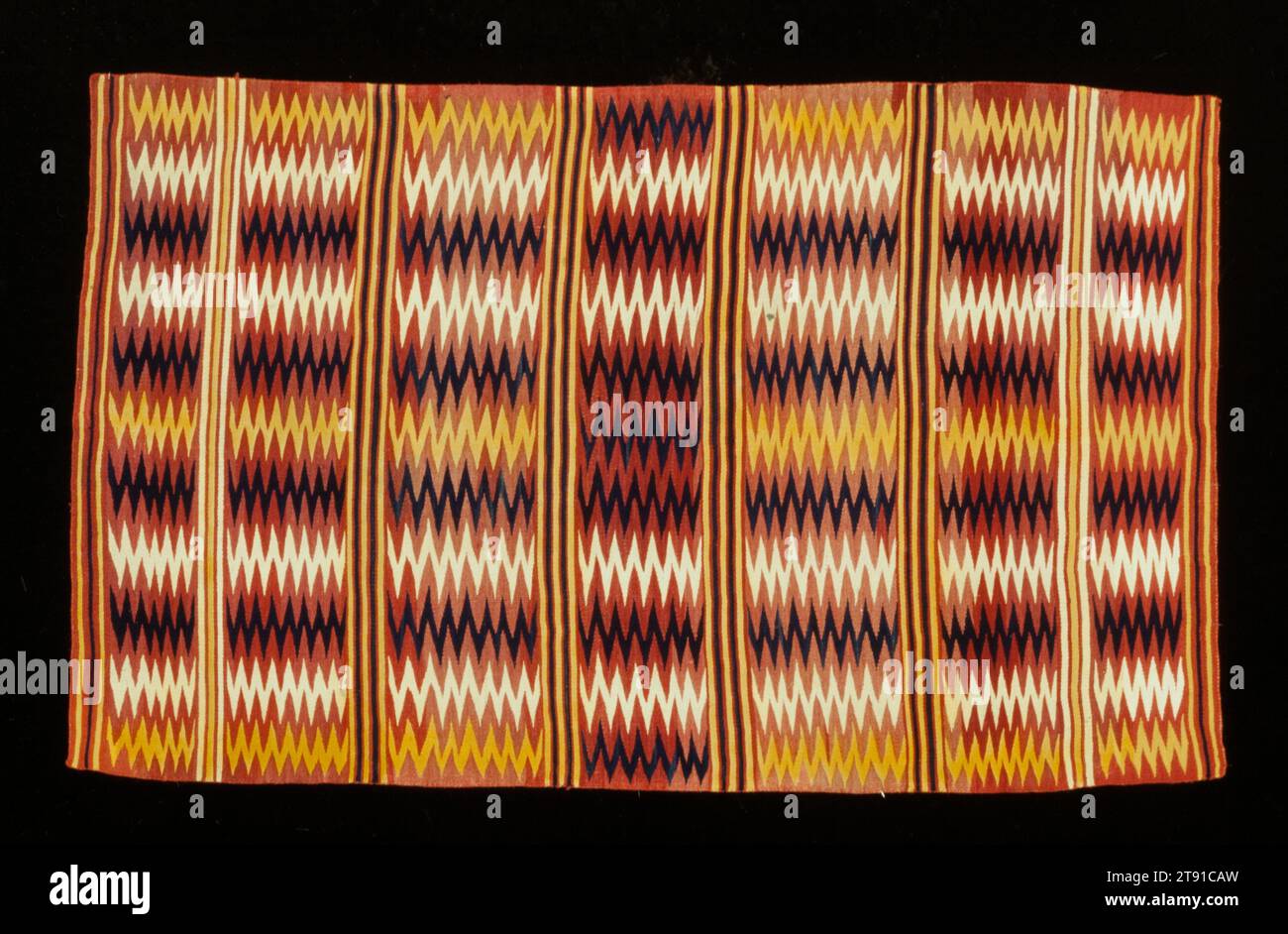 Late classic child's blanket, c. 1865-1870, 54 x 33 in. (137.16 x 83.82 ...