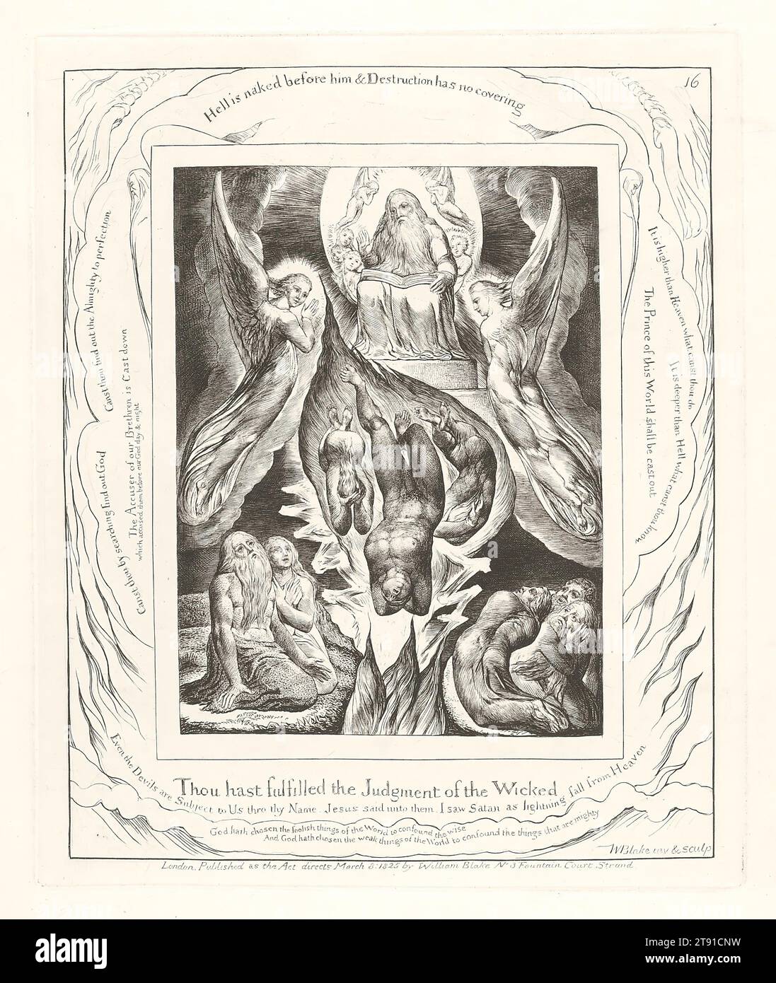 Thou hast fulfilled the Judgment of the Wicked, 1825, William Blake ...