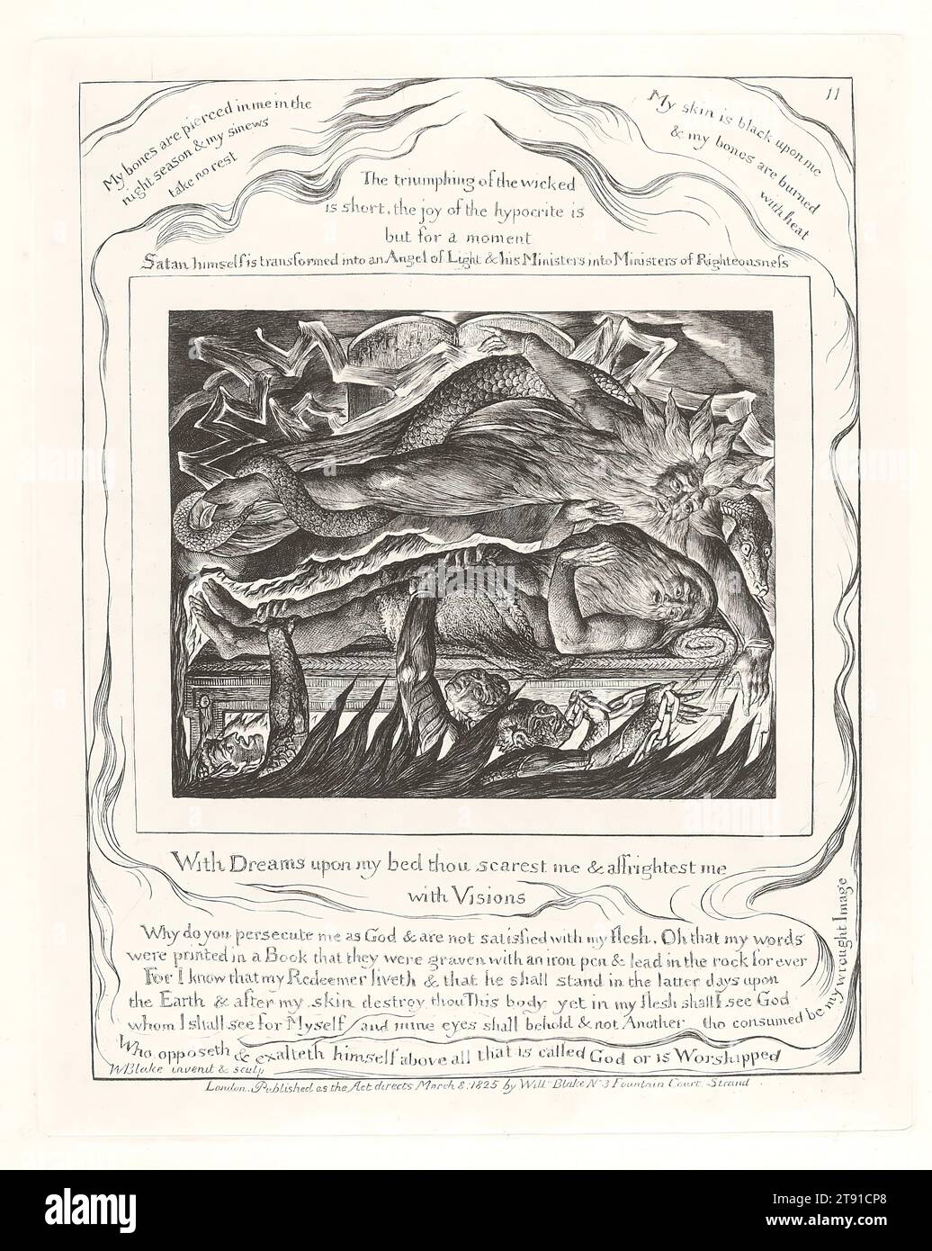 With Dreams upon my bed thou scarest me & affrightest me with Visions ...