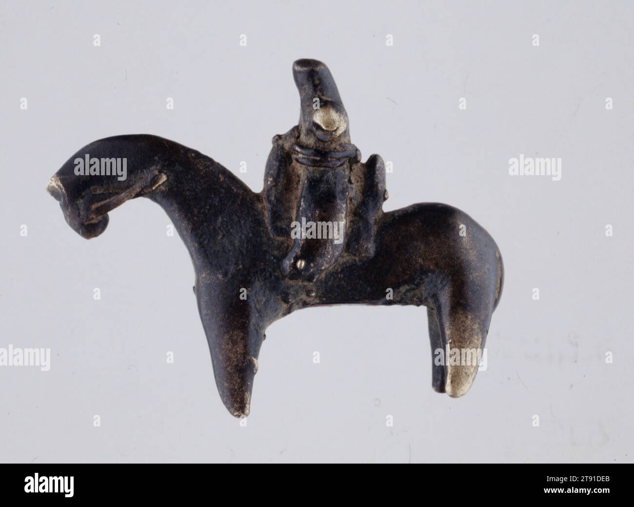 Equestrian Figure, 19th century, 1 7/8 x 5/16 x 1 7/8 in. (4.8 x 0.8 x ...
