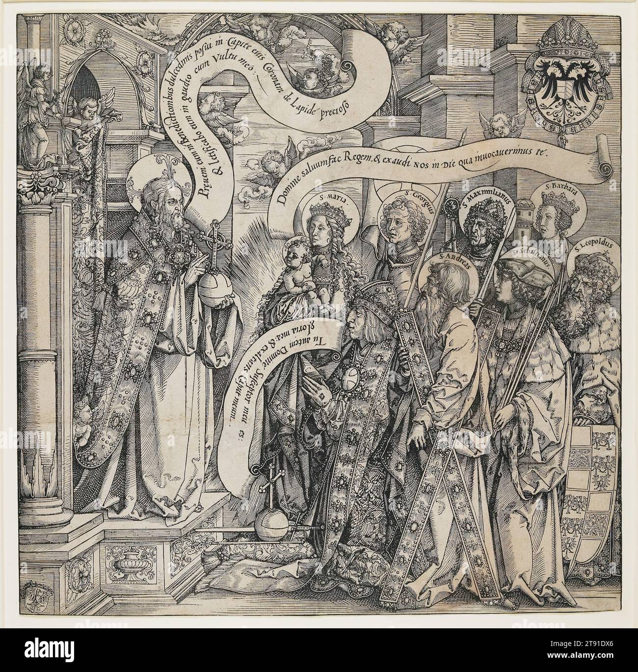 Maximilian Presented by his Patron Saints to the Almighty, 1519, Hans ...