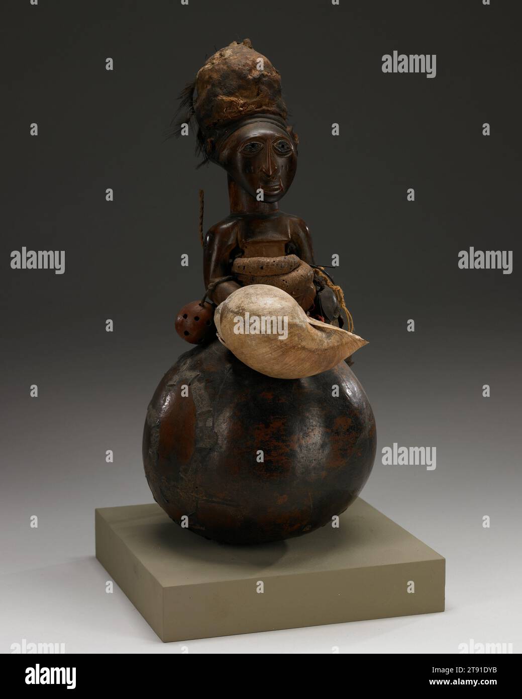 Power Figure, 20th century, 14 x 8 x 7 1/2 in. (35.56 x 20.32 x 19.05 cm), Wood, gourd ...