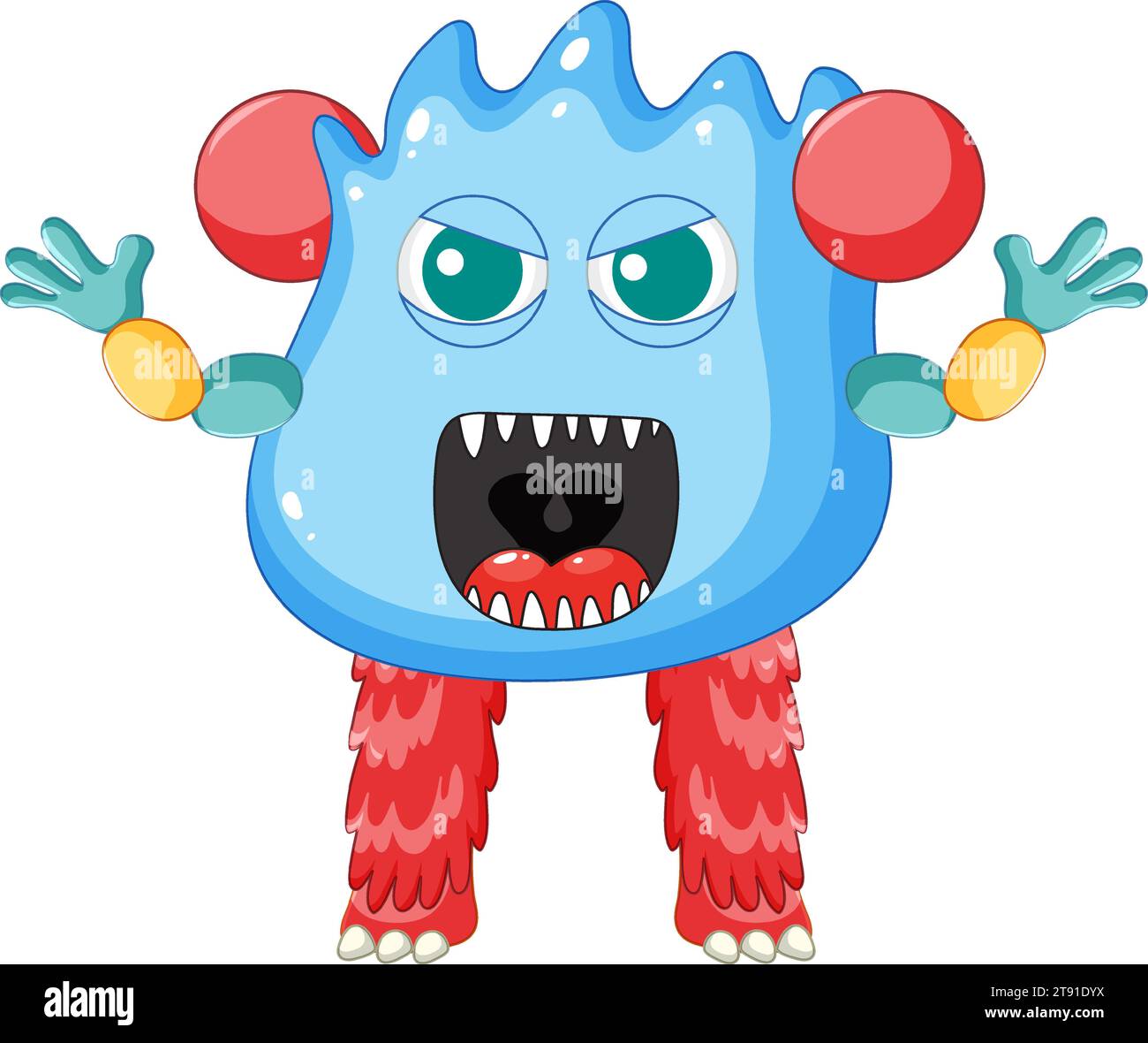 A charming and adorable vector illustration of an extraterrestrial ...