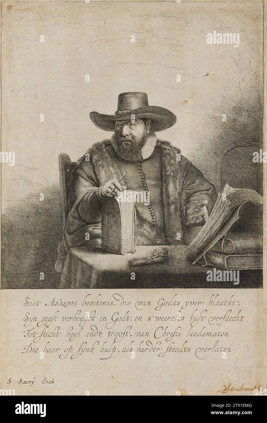 Cornelis Claez Anslo, Mennonite Preacher, 17th century, Solomon Savary ...